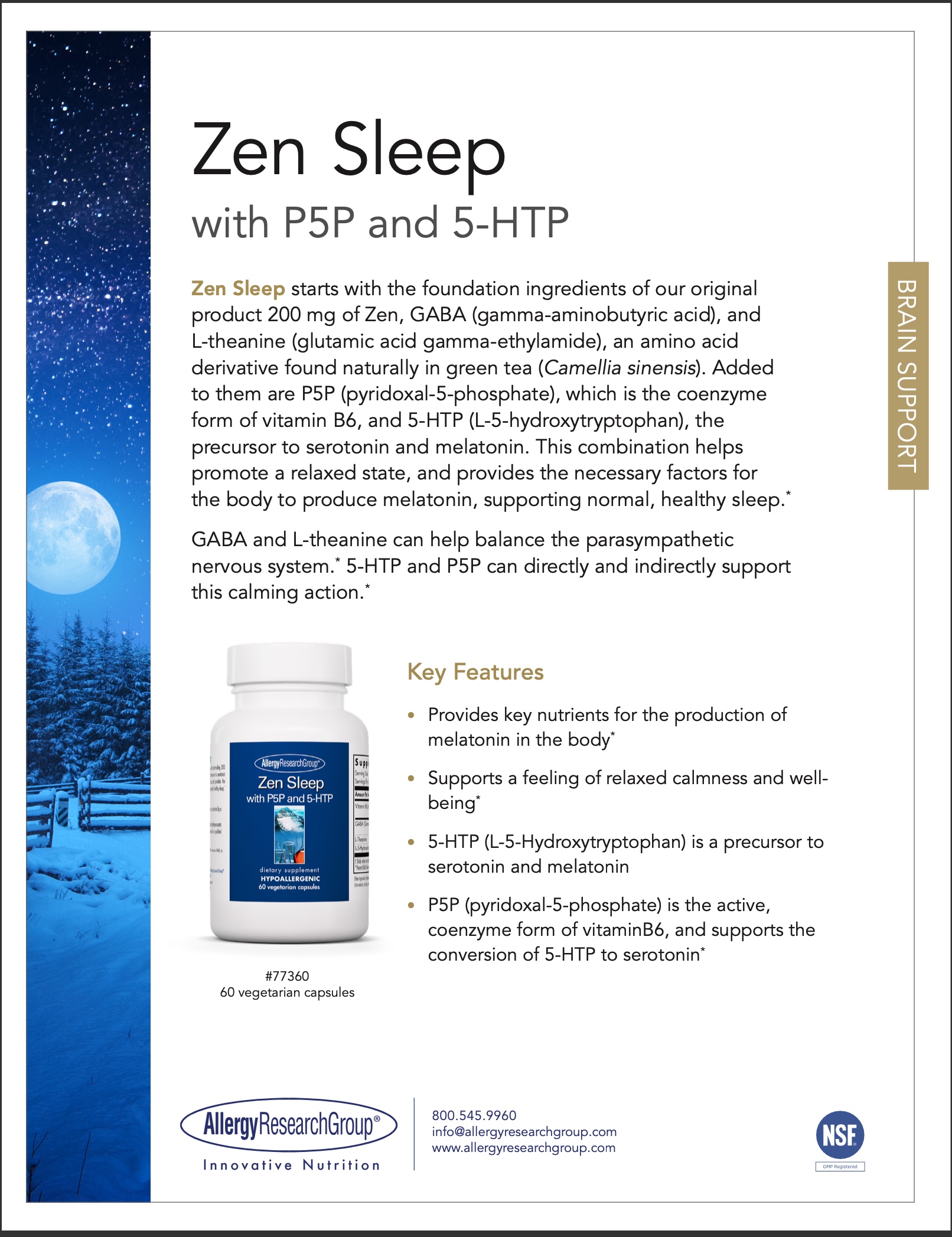 Allergy Research Group Zen Sleep | Body Science by Nick Recommended ...