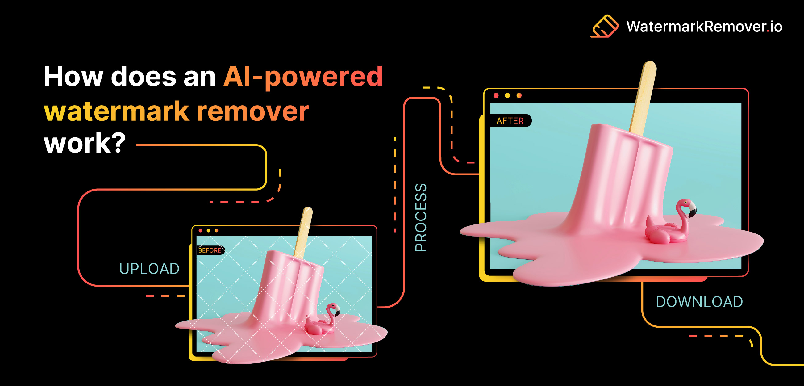 How does an AI-powered watermark remover works?
