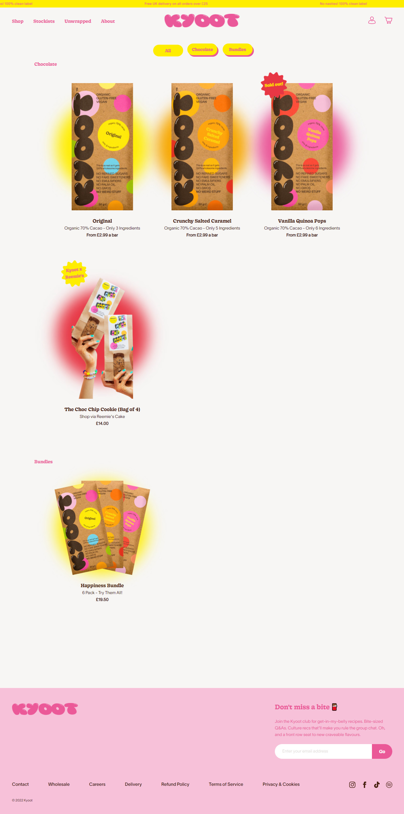 Kyoot - Desktop Collection Page - DTC Swipe File