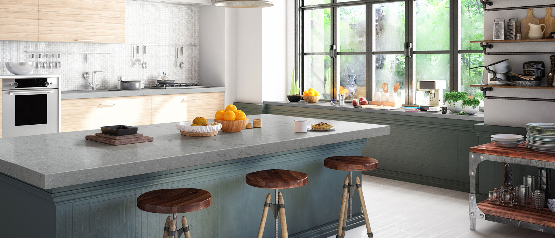 Gray Silestone Countertops