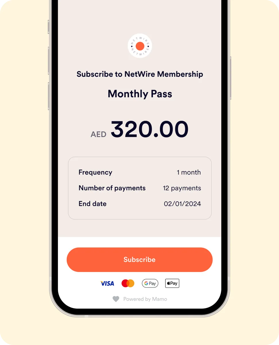Recurring Payments Mamo Business