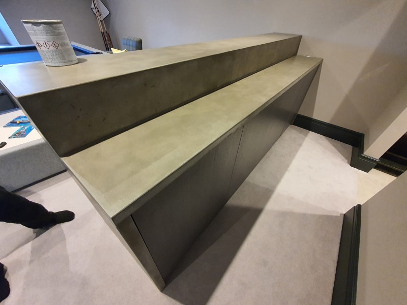 Concrete bar top - cement greyLondon