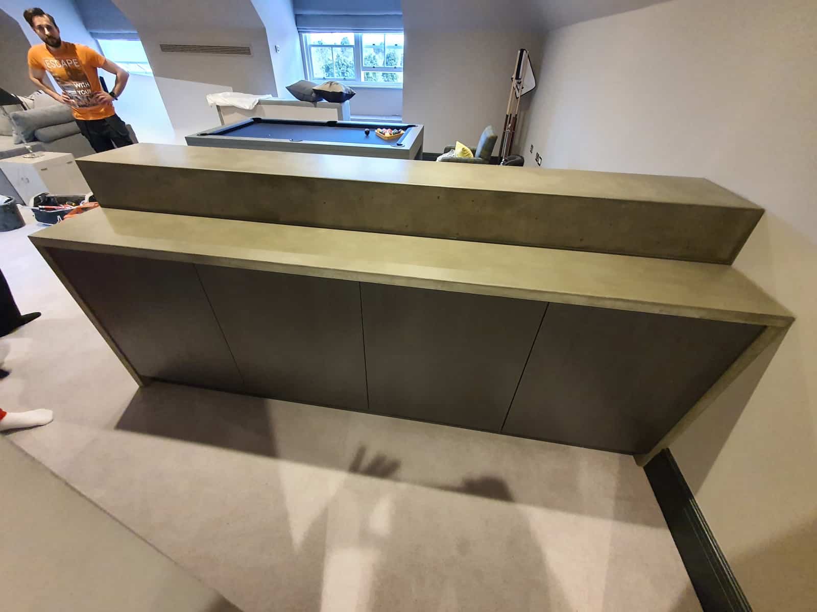 Concrete bar top - cement greyLondon