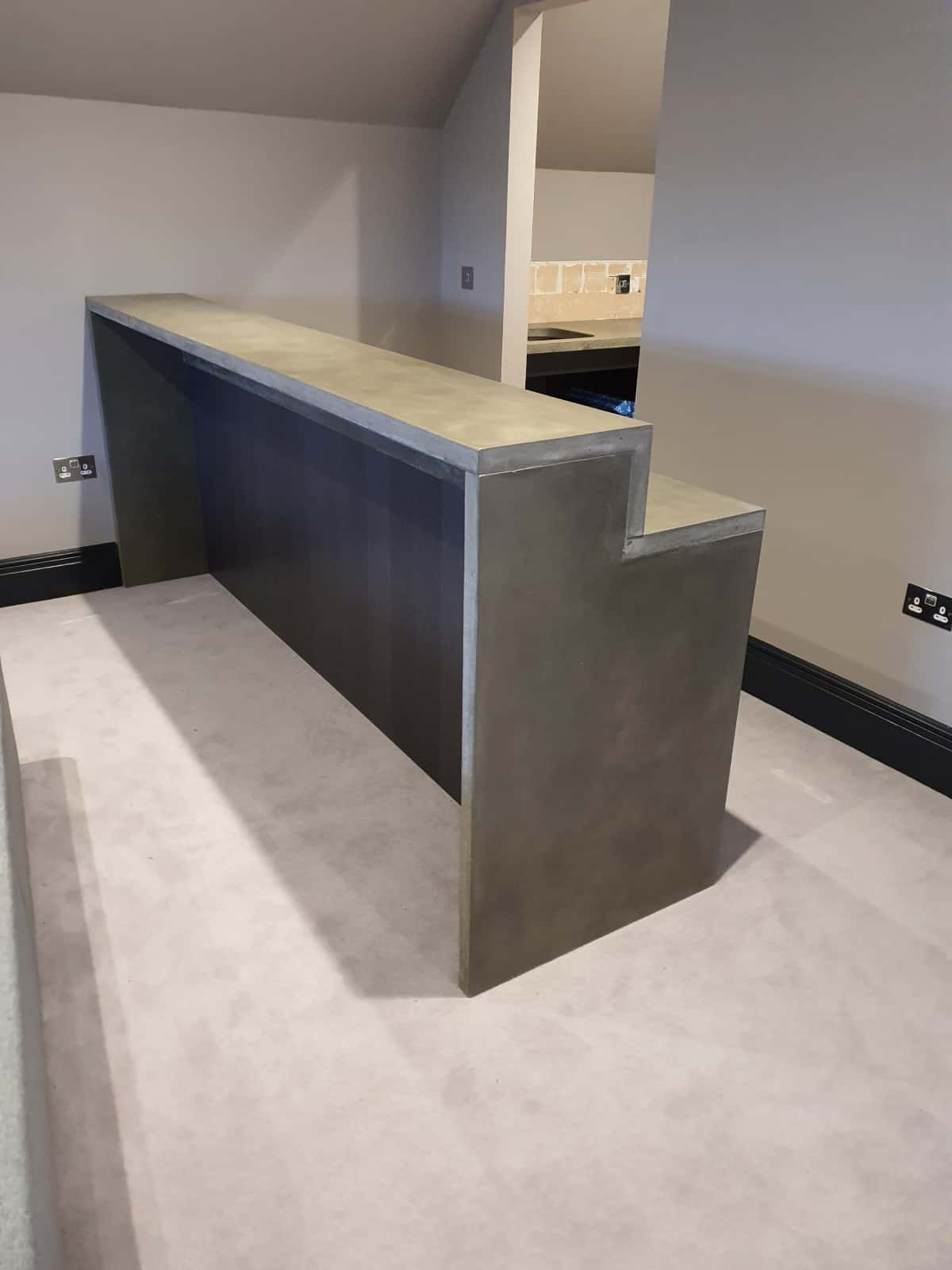 Concrete bar top - cement greyLondon
