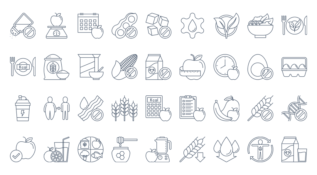 Nutrition Icons | DrawKit - Beautiful vector illustrations