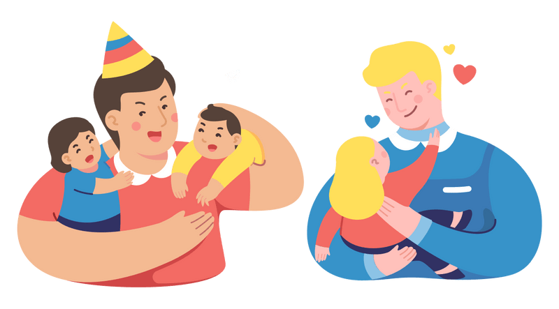 Fathers & Family Illustrations | DrawKit - Beautiful vector illustrations