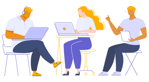 People Working Illustrations | DrawKit - Beautiful vector illustrations