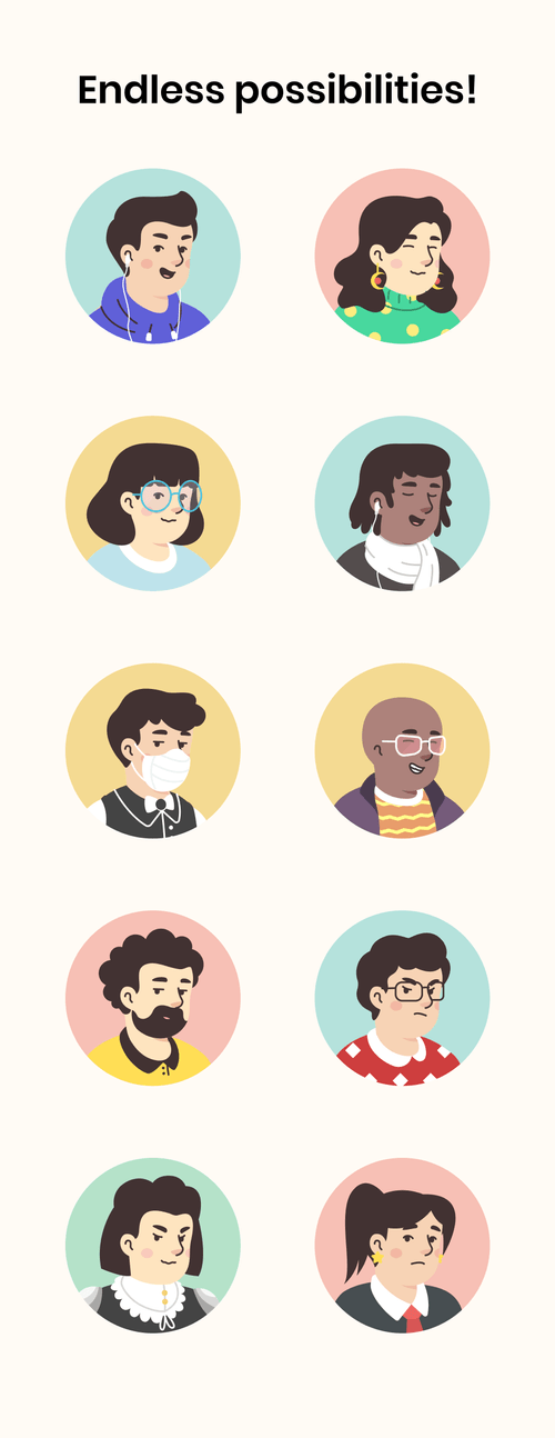 Playful Avatar Creator | DrawKit - Beautiful vector illustrations