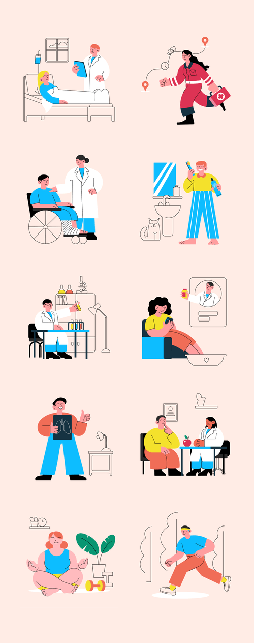 Health & Medical Illustrations | DrawKit - Beautiful vector illustrations