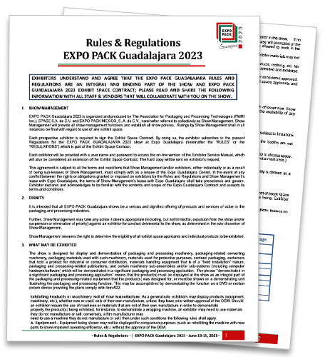 Rules & Regulations | EXPO PACK Guadalajara