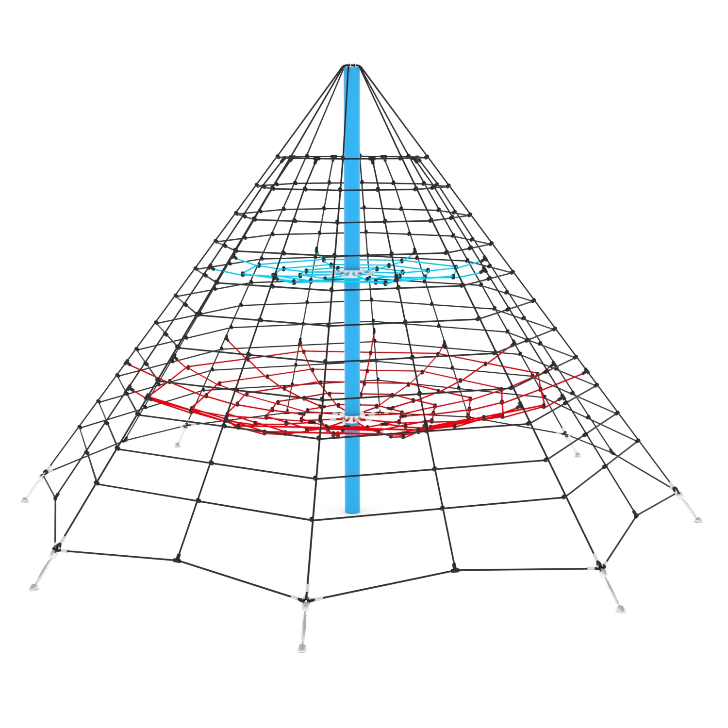 Robinia Wood Climbing Net Pyramid Structure | Morti Sport & Play Equipment