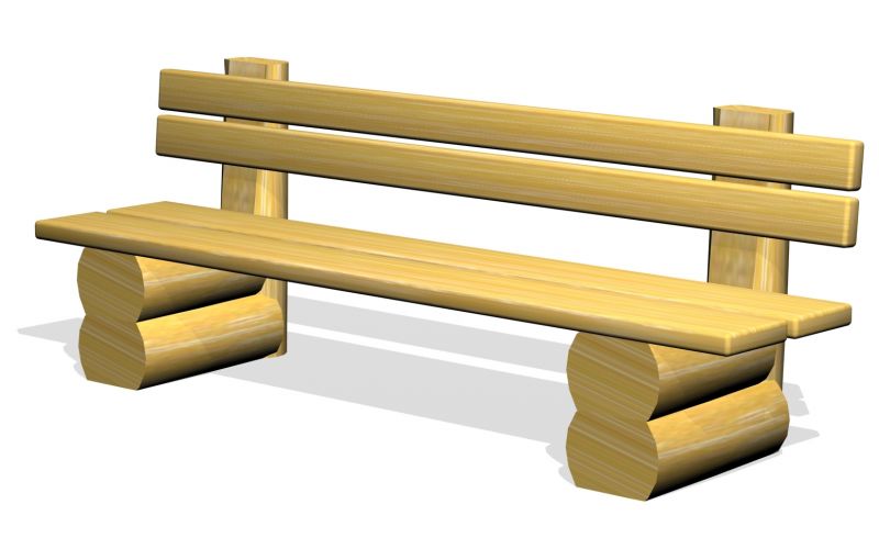 Robinia Douglas Bench with Back | Morti Sport & Play Equipment