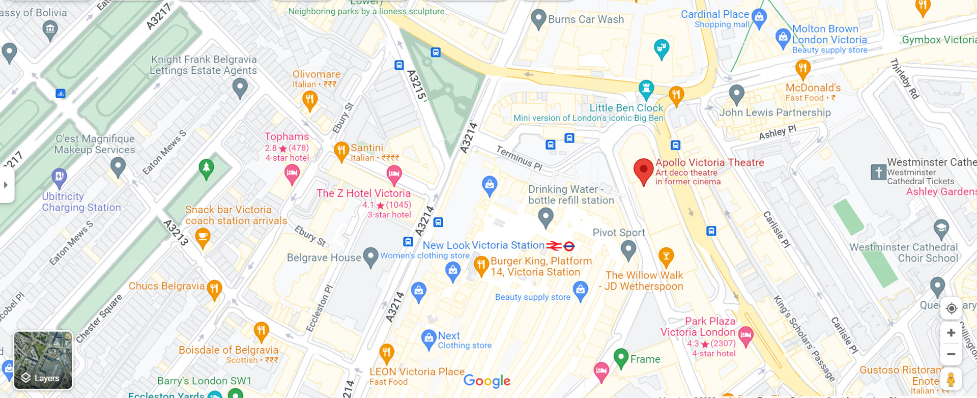 Getting Here | Directions & Transport | Apollo Victoria Theatre London