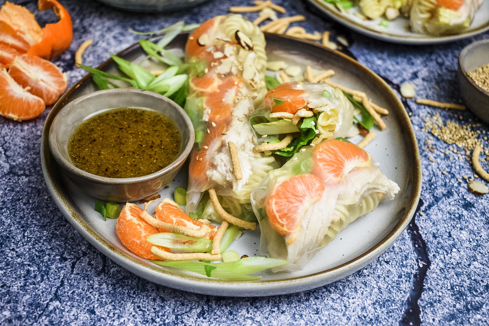 Mandarin Chinese Chicken Salad Spring Rolls - Recipes - Halos Mandarins