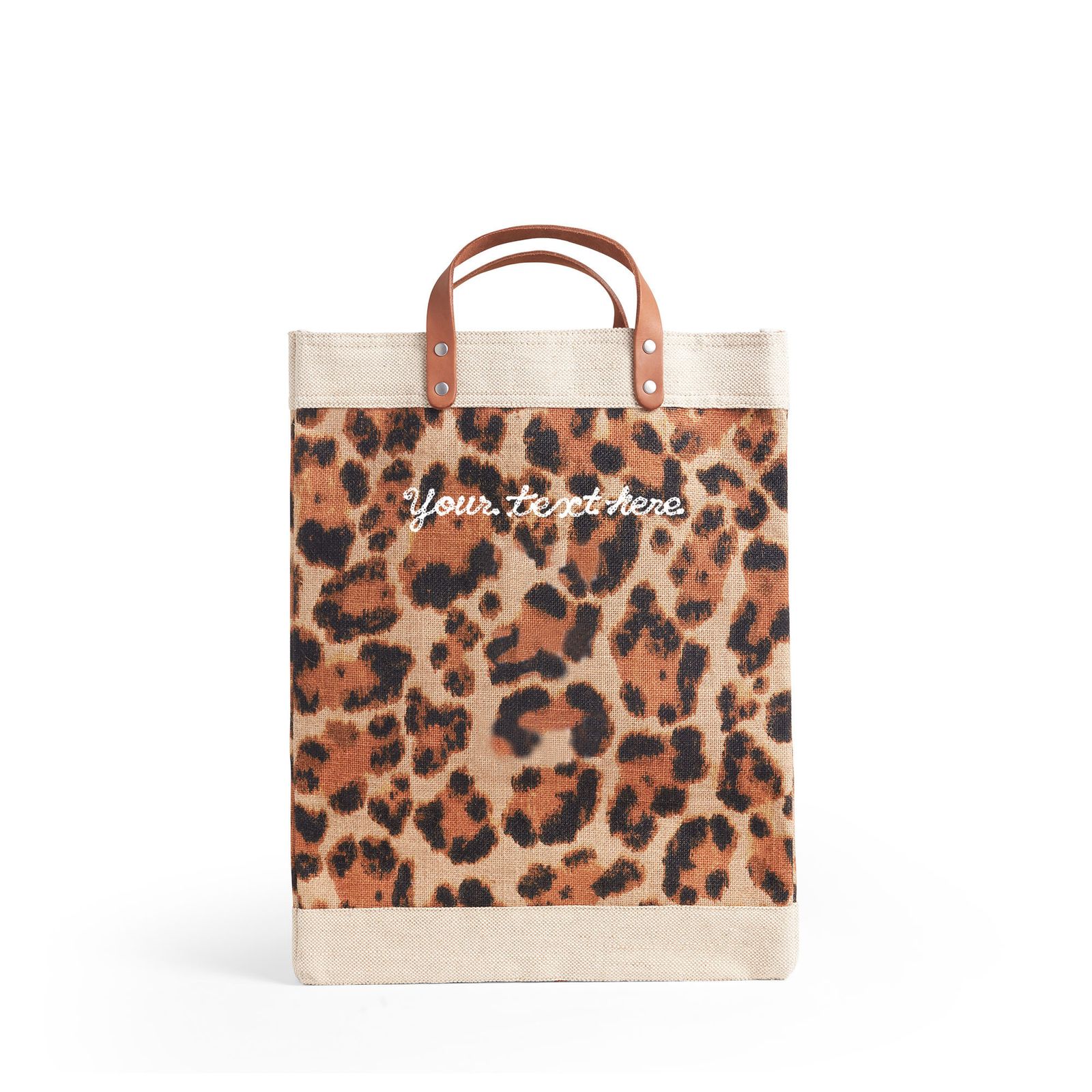 Apolis® Market Bag in Cheetah with Embroidery