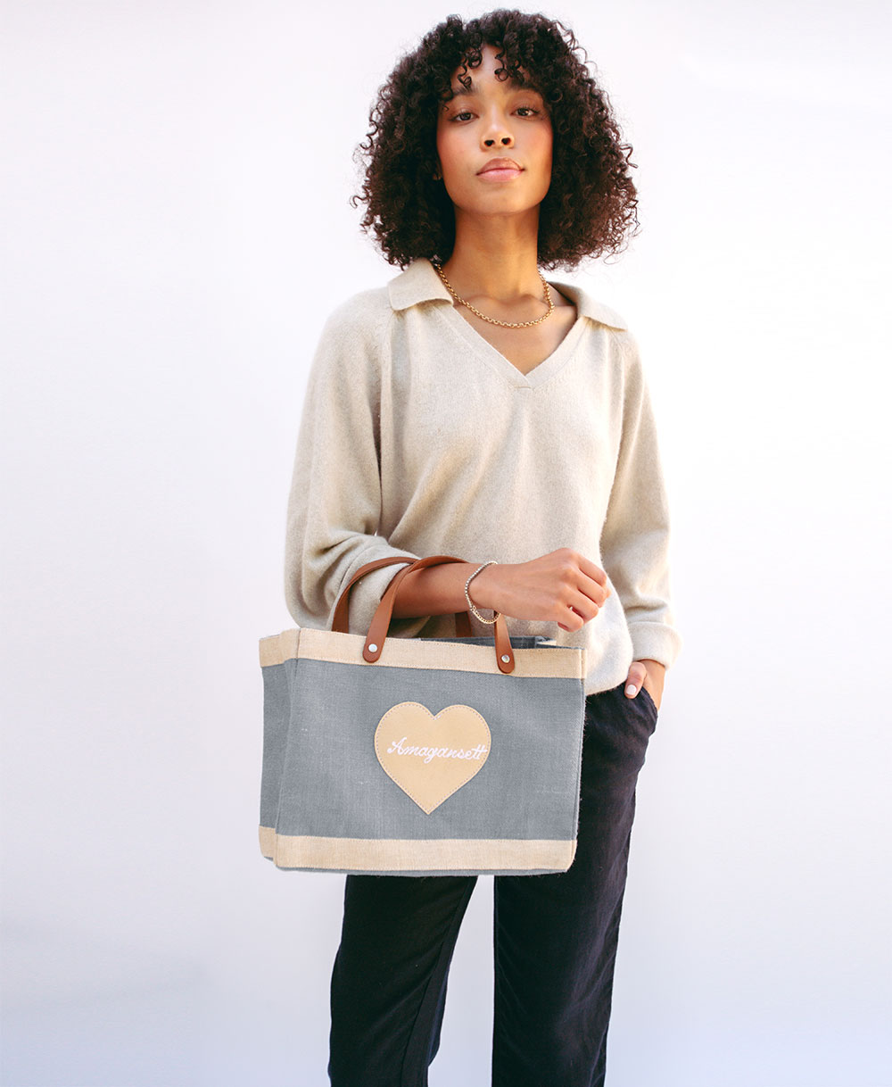 Apolis® Market Bag in Blue Collection with Embroidery