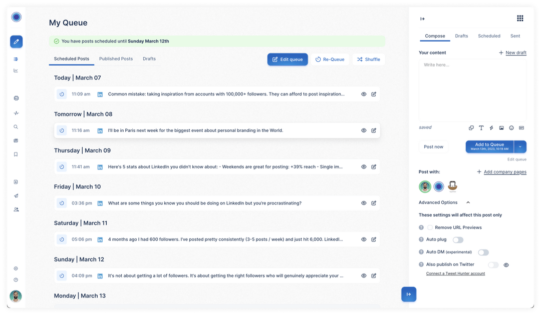 Taplio - Schedule LinkedIn Posts & LinkedIn Growth Tool