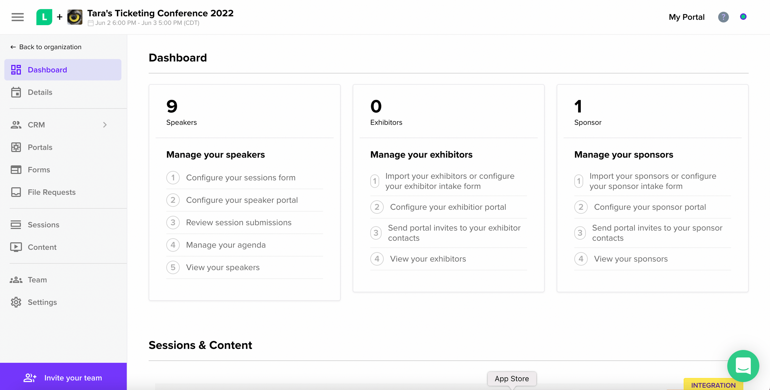 Speaker & Content Management - Sessionboard