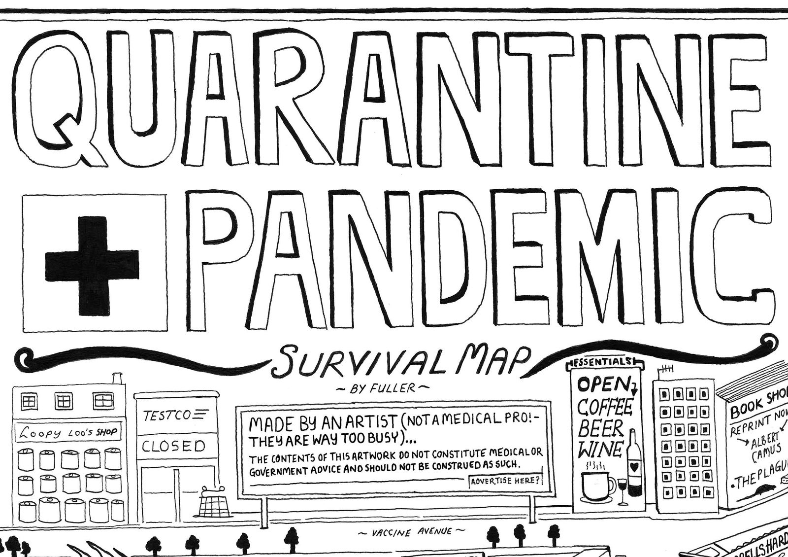 QUARANTINE + PANDEMIC SURVIVAL MAP | By Gareth Fuller