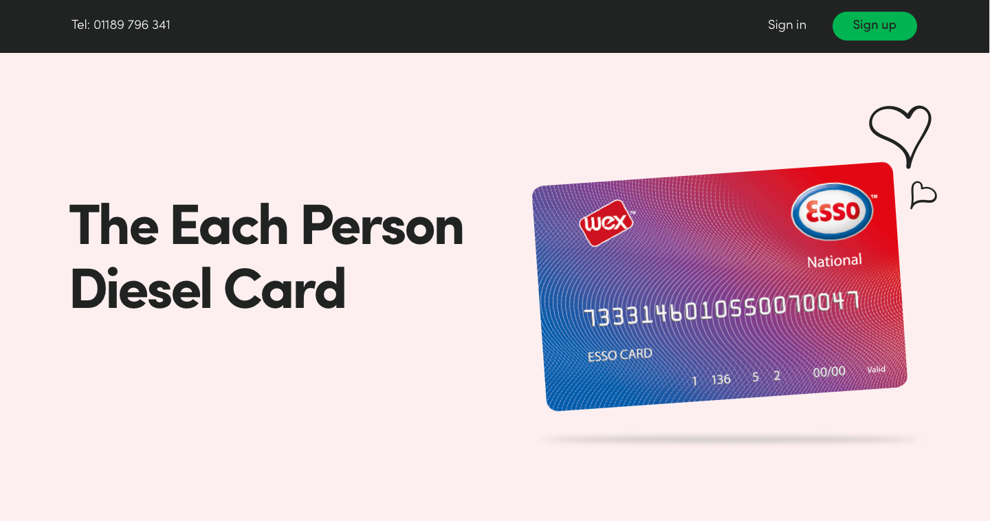 The Each Person Diesel Card