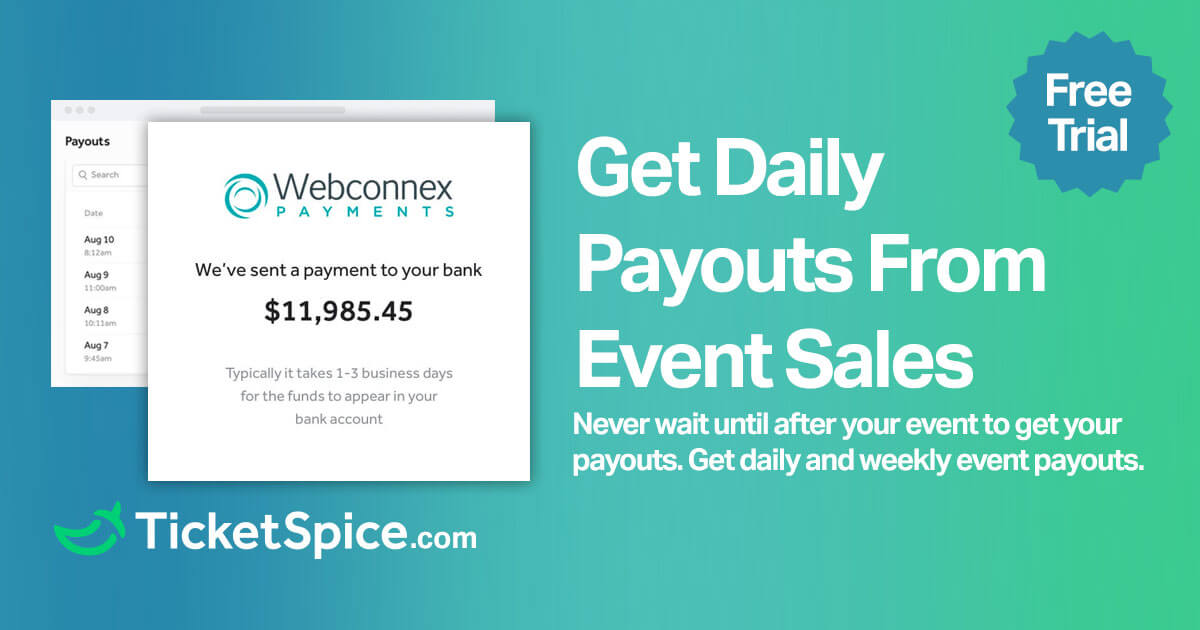 Daily Event Payouts | Sell Tickets Online - TicketSpice