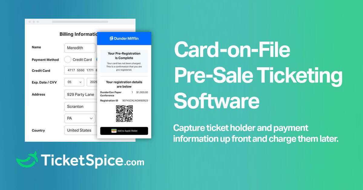 Presell Event Ticketing System | TicketSpice