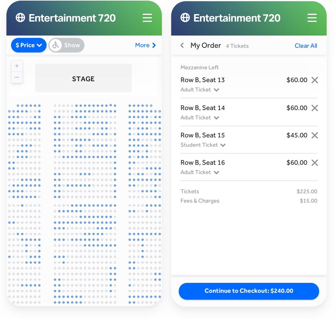 Reserved Seating Ticketing Software to Sell Tickets