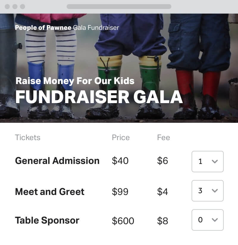 Event Ticketing for Non-Profit Fundraising Events