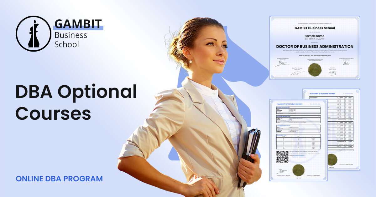 Optional Courses | Doctor of Business Administration | GAMBIT Business ...