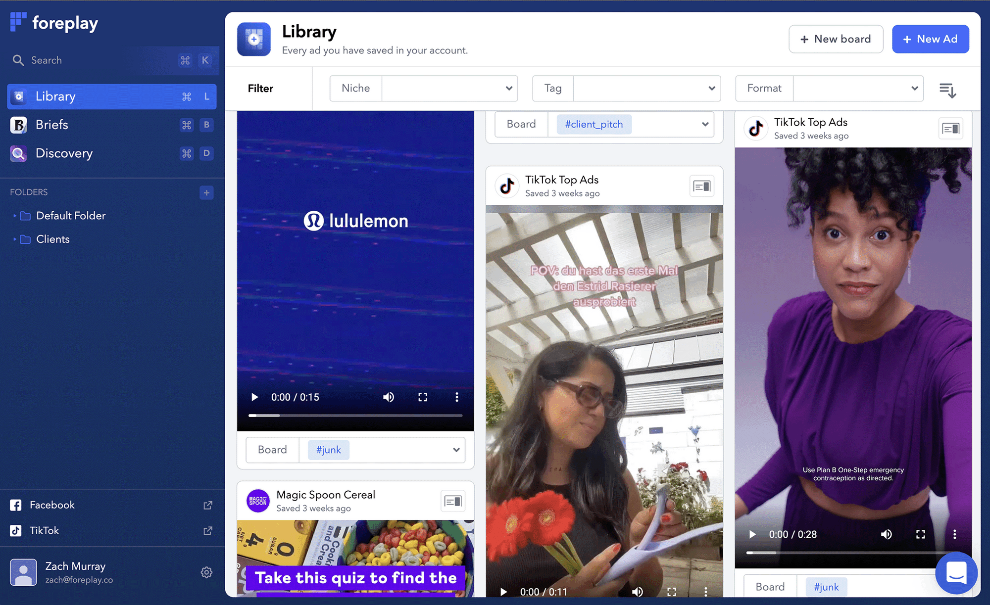 How to Download and Save Ads From Facebook Ad Library – Foreplay.co