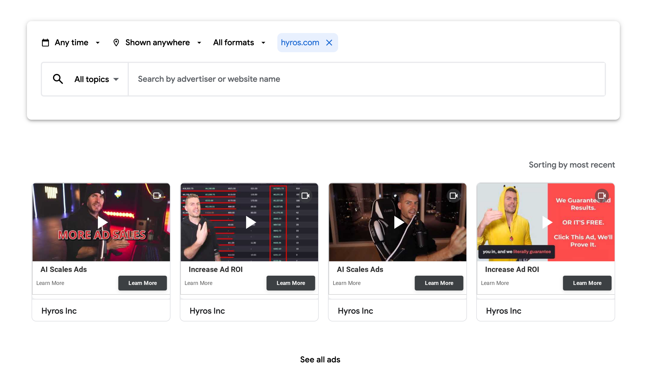 Guide to using Google Ads Transparency Center & Ad Library