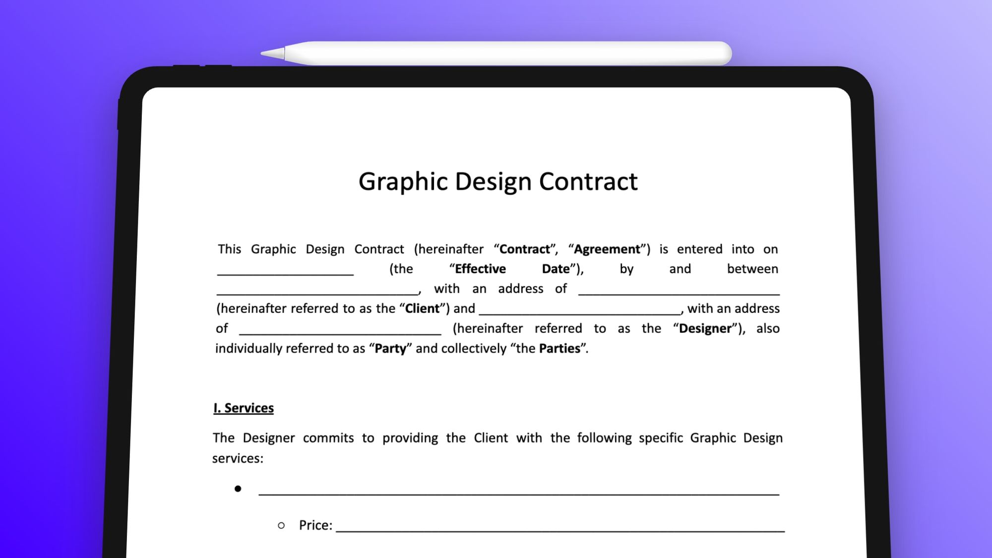 THE Working Graphic Design Contract Template (Edit For Free)