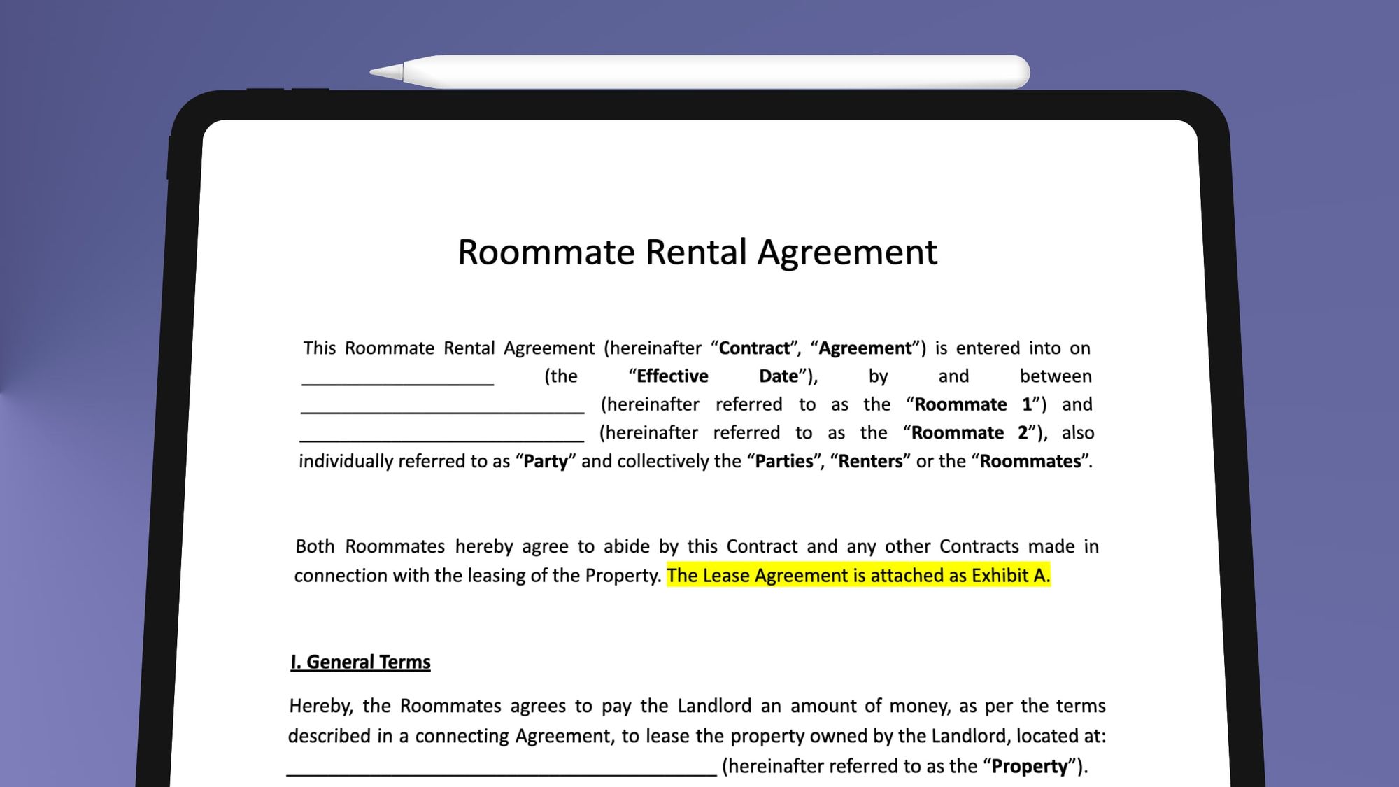 THE Working Roommate Rental Agreement Template (Free)