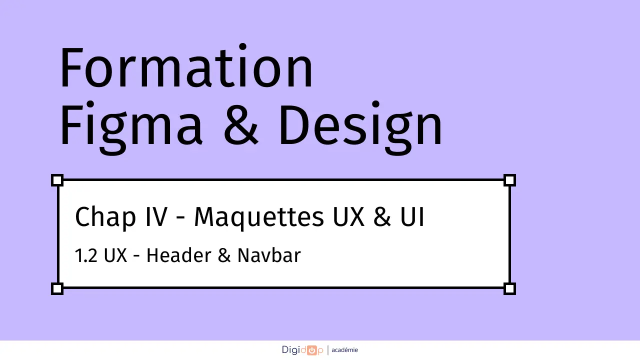 Créer un header et une navbar sur un wireframe UX Figma | Formation Figma