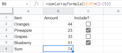 How to Sum Cells with Checkboxes in Google Sheets - Lido.app