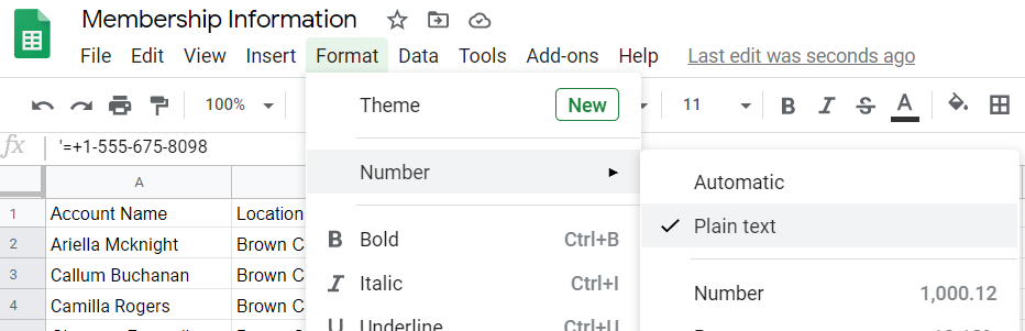 How To Format Phone Number In Google Sheets Lido app