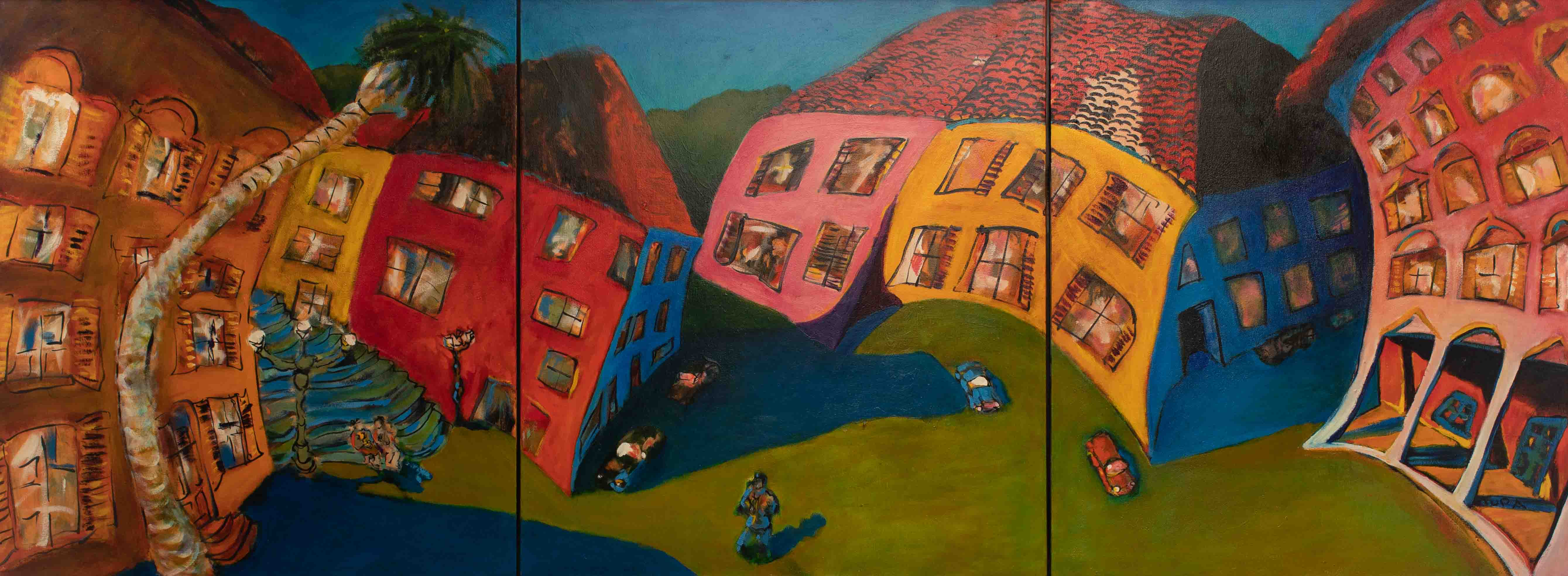 Piazza Spania, Rome (3 Panels) | Jerome Tupa Fine Art