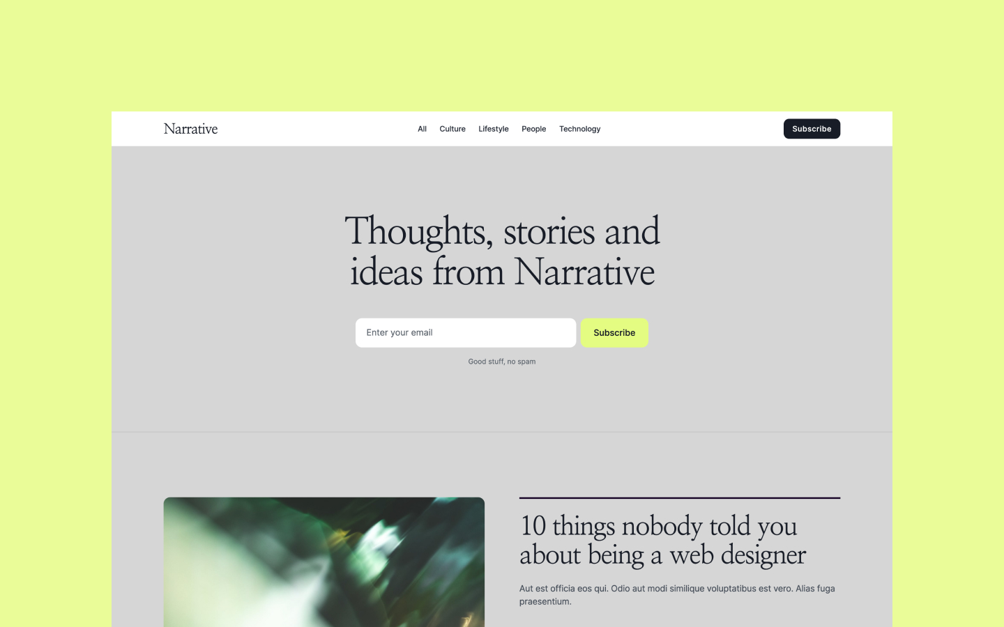 Narrative template for Webflow (2023) · Bryn Taylor