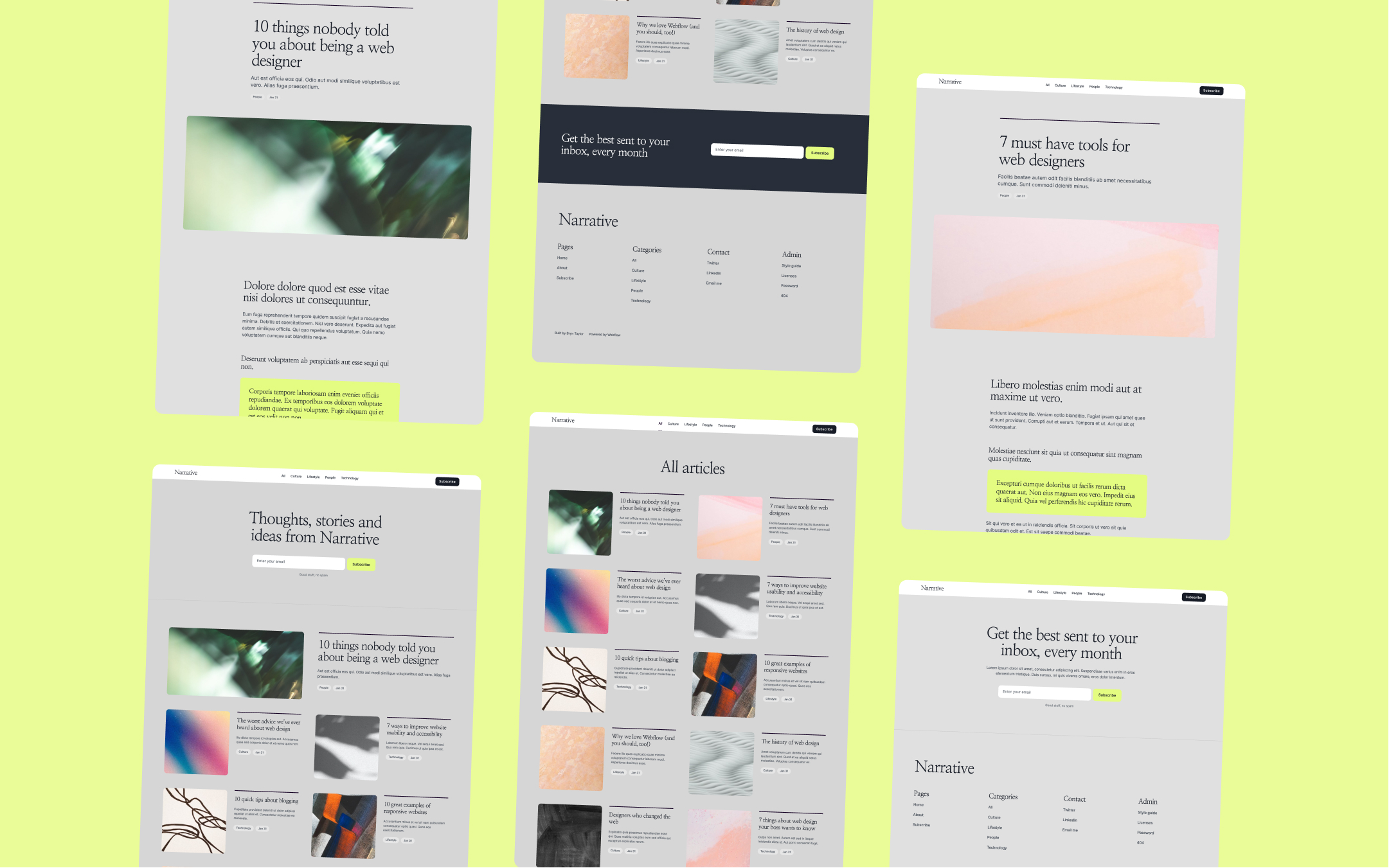 Narrative template for Webflow (2023) · Bryn Taylor