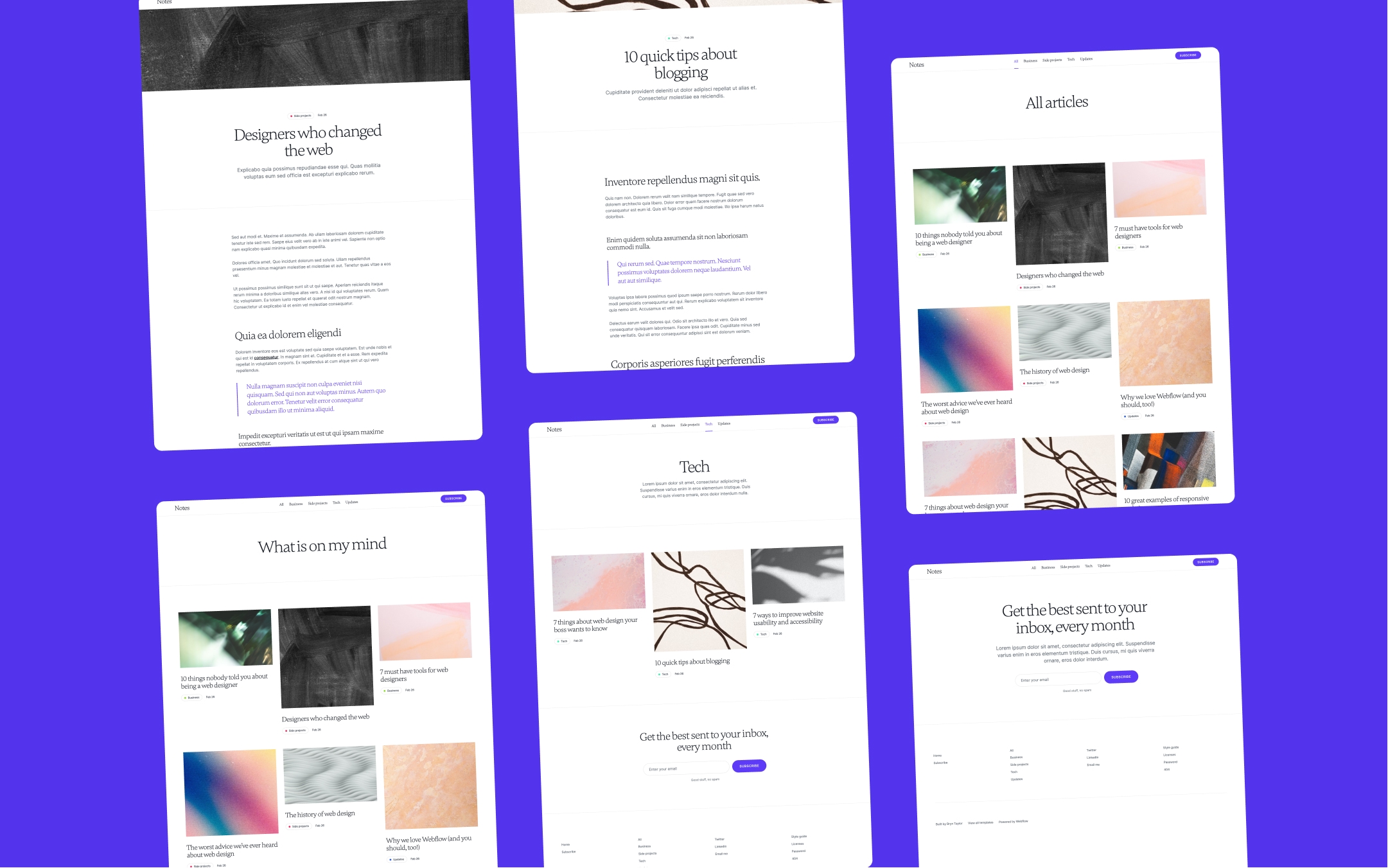 Notes template for Webflow (2023) · Bryn Taylor