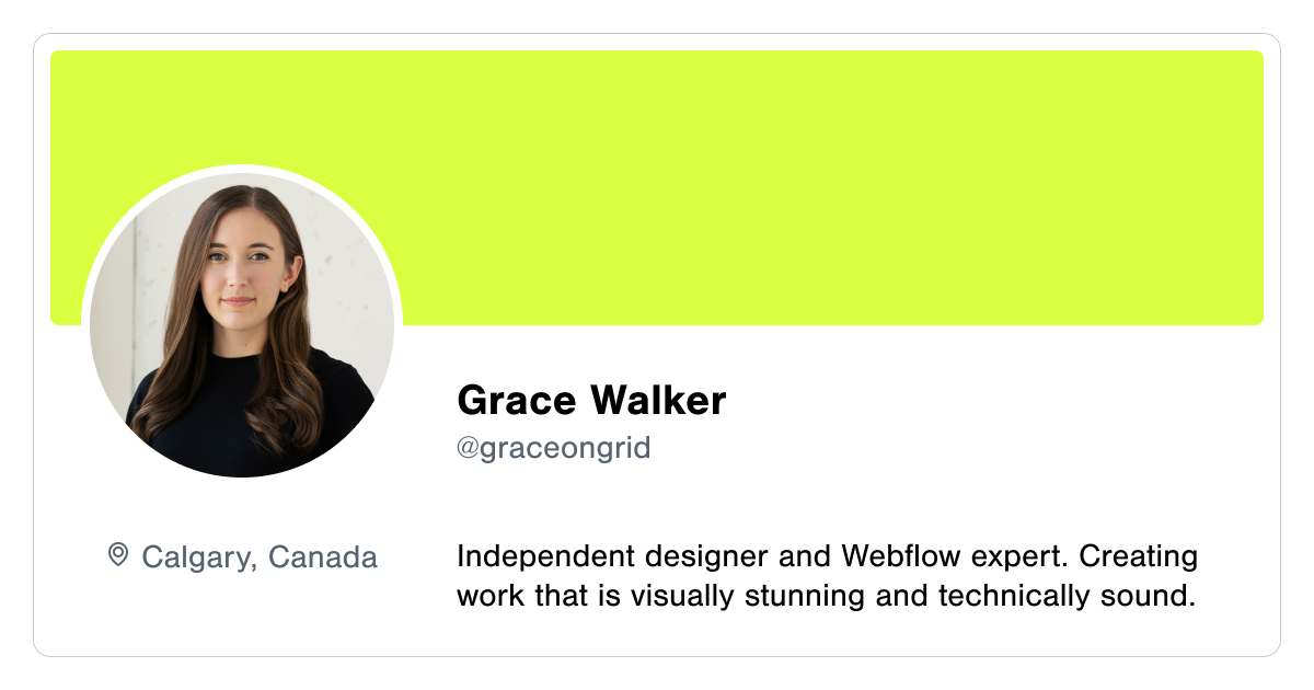 Grace Walker | Independent Designer & Webflow Expert