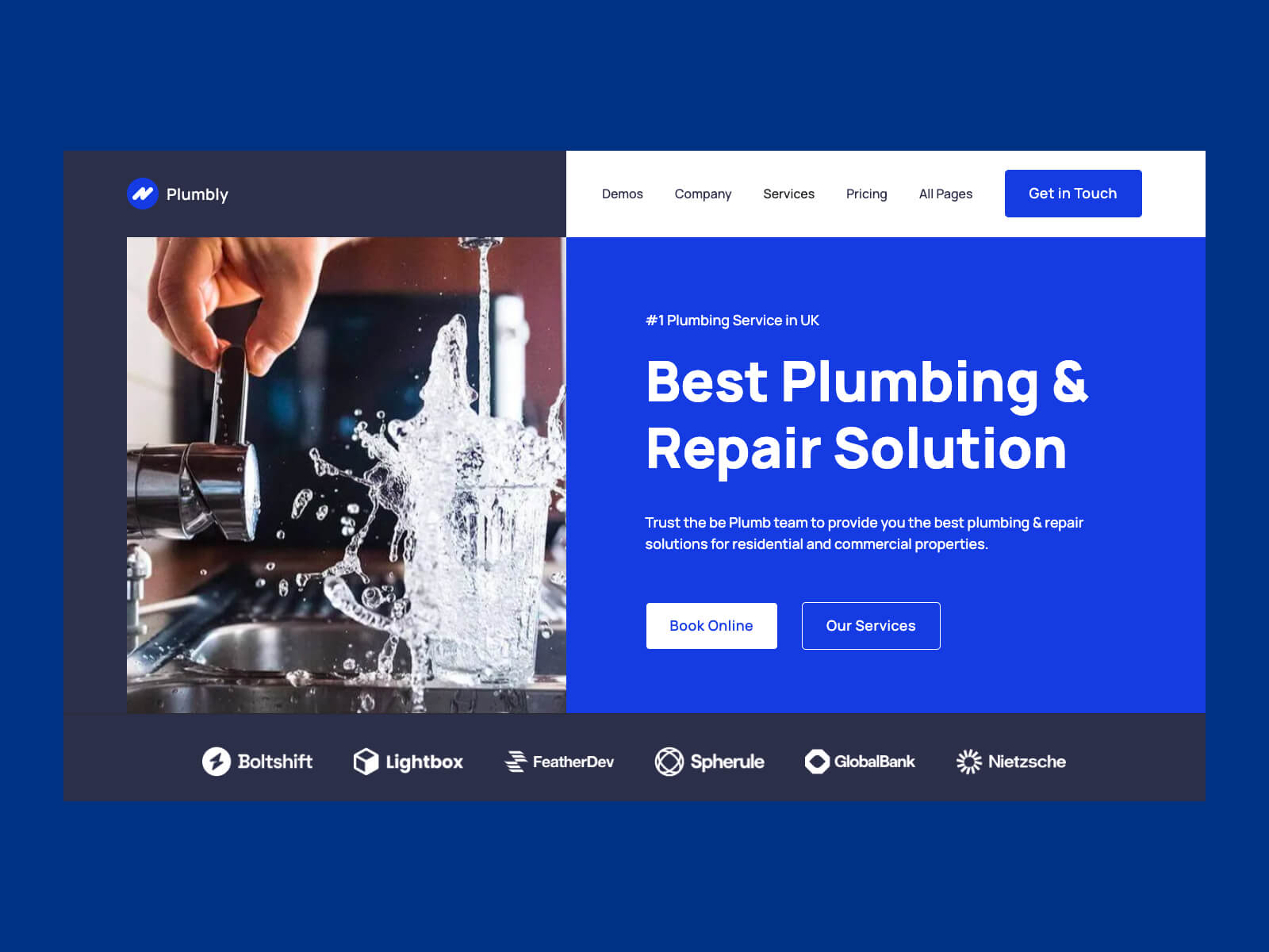 Plumbly - Plumber and Handyman Website Template | wCopilot