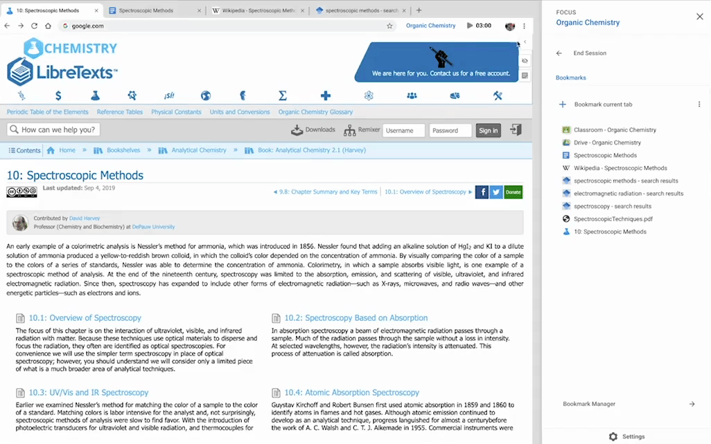 Google Chrome Focus Window