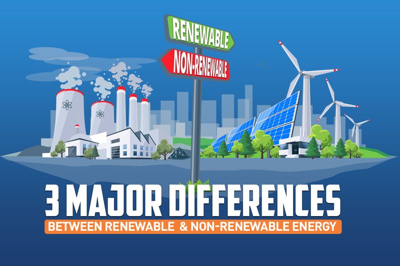 3 Major Differences Between Renewable Energy and Non-renewable Energy ...