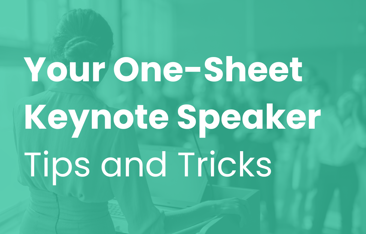 Your One-Sheet Keynote Speaker Tips and Tricks | SpeakrBrand - Digital ...