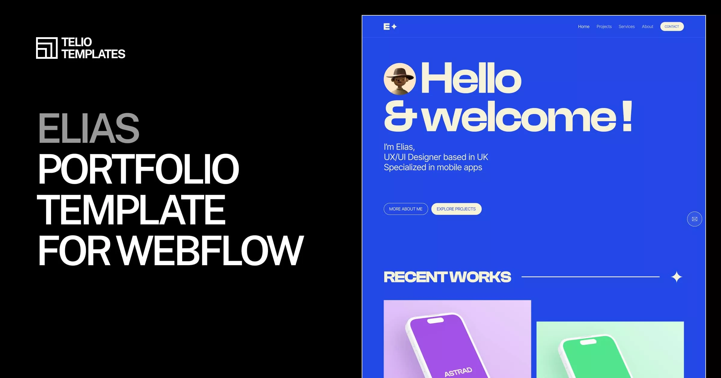 Elias - Portfolio Template by Telio Templates I Outstanding Webflow ...