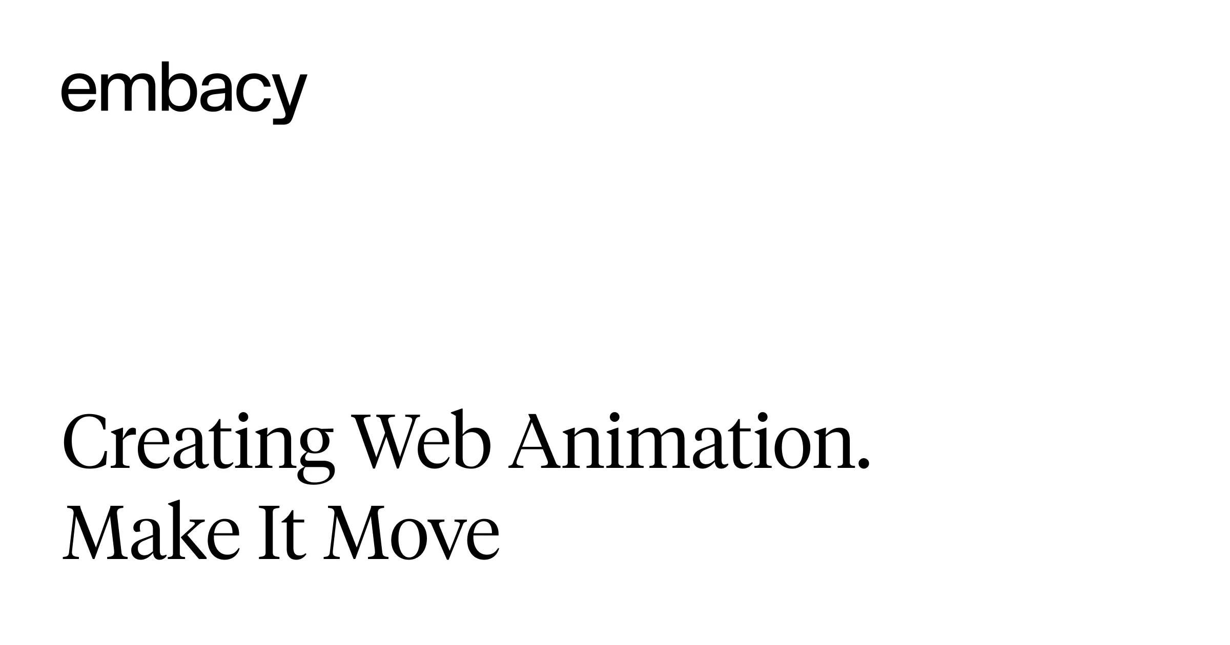 Web Animation | embacy motion