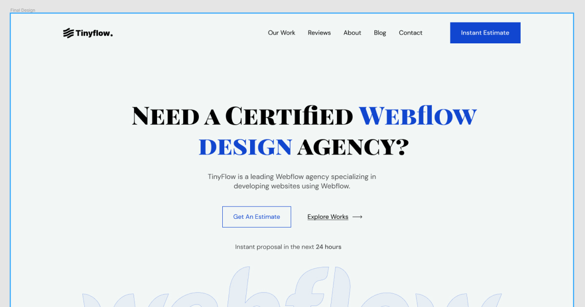 Webflow development only agency