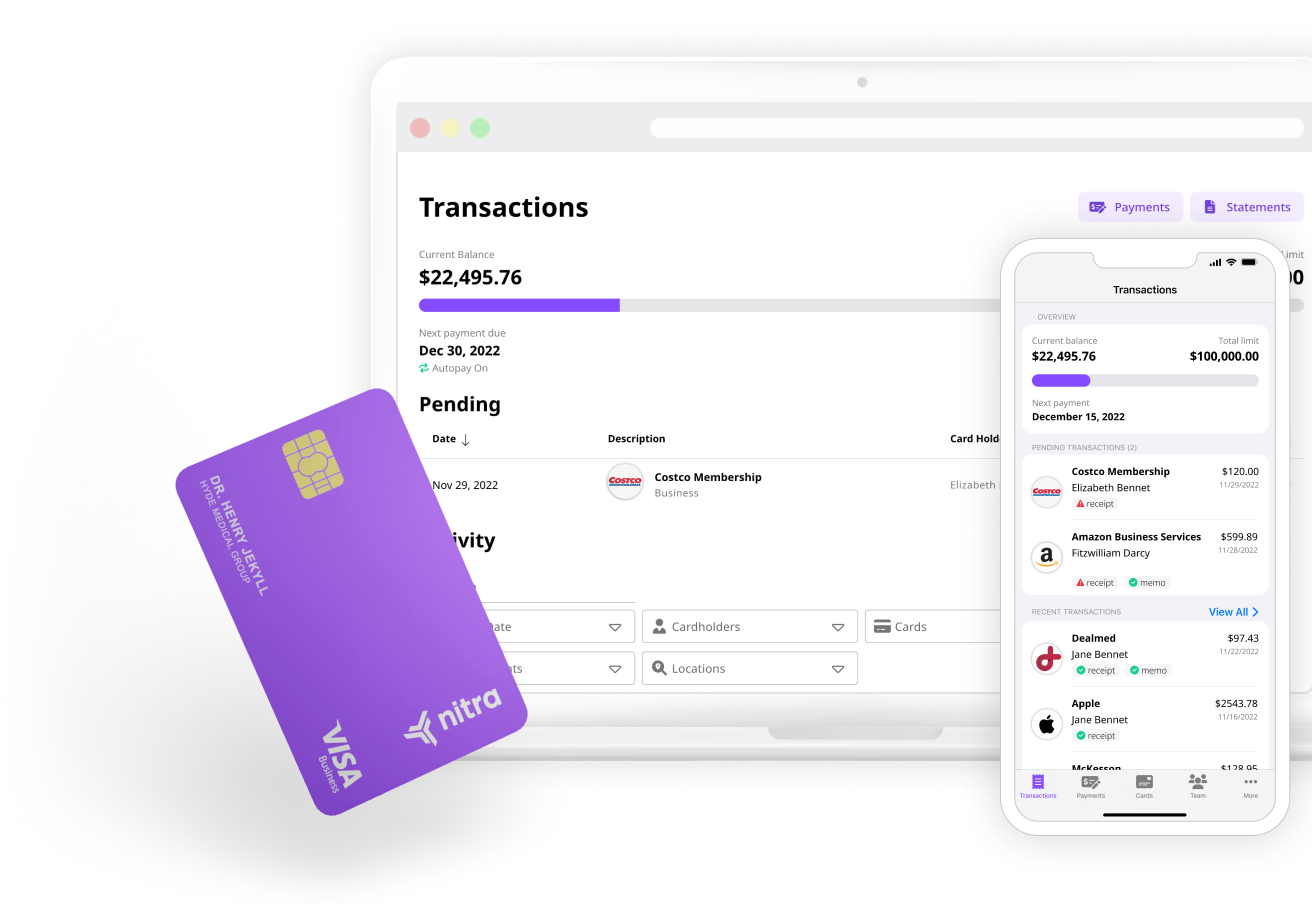 Nitra | Smart Spend for Healthcare Practices
