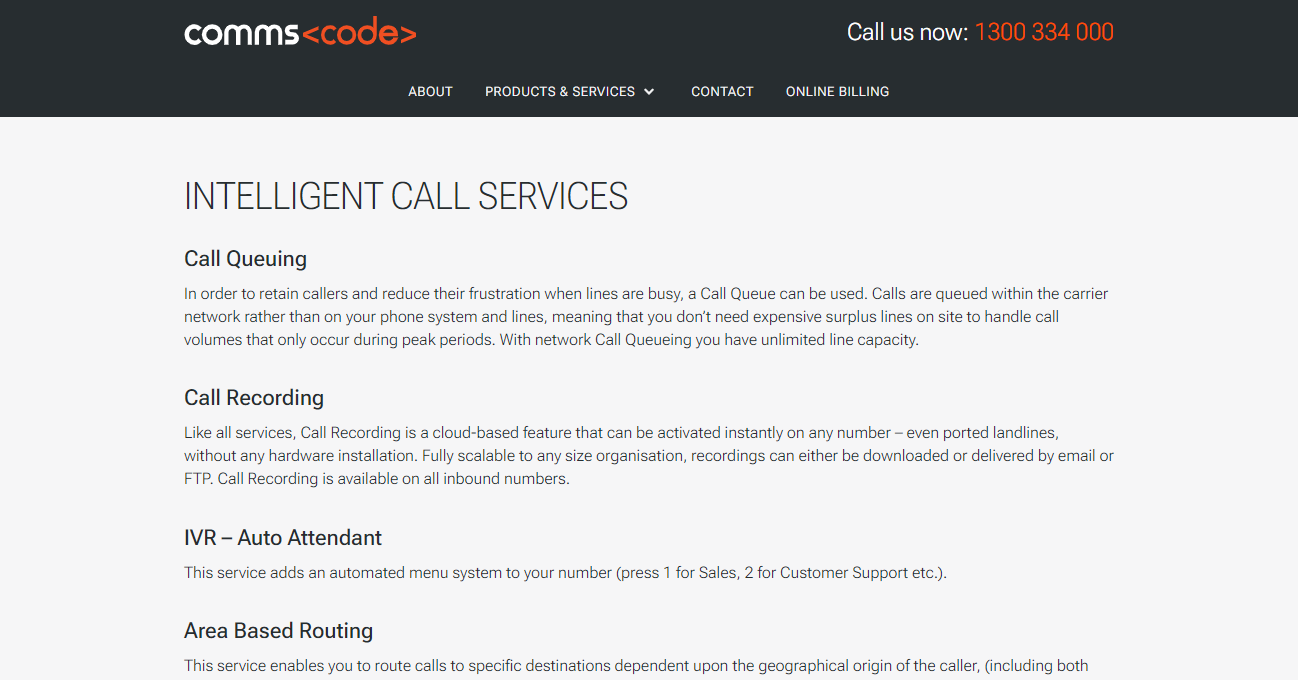 Intelligent Call Services - Call Queuing, IVR, Area Based Routing, Call ...